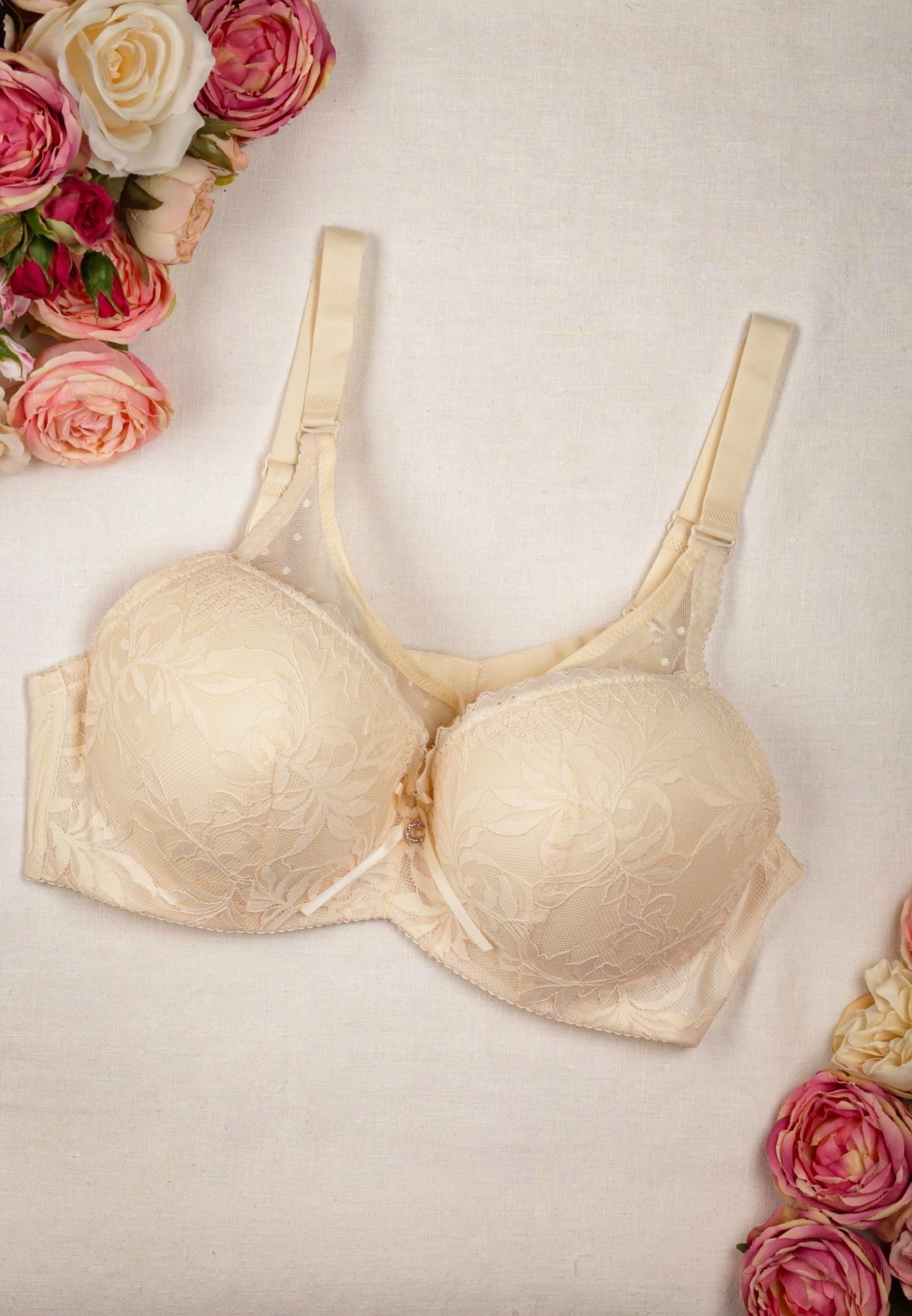 Renee Jasnobeżowy Biustonosz damski 85E Full Cup - Ceny i opinie - Ceneo.pl