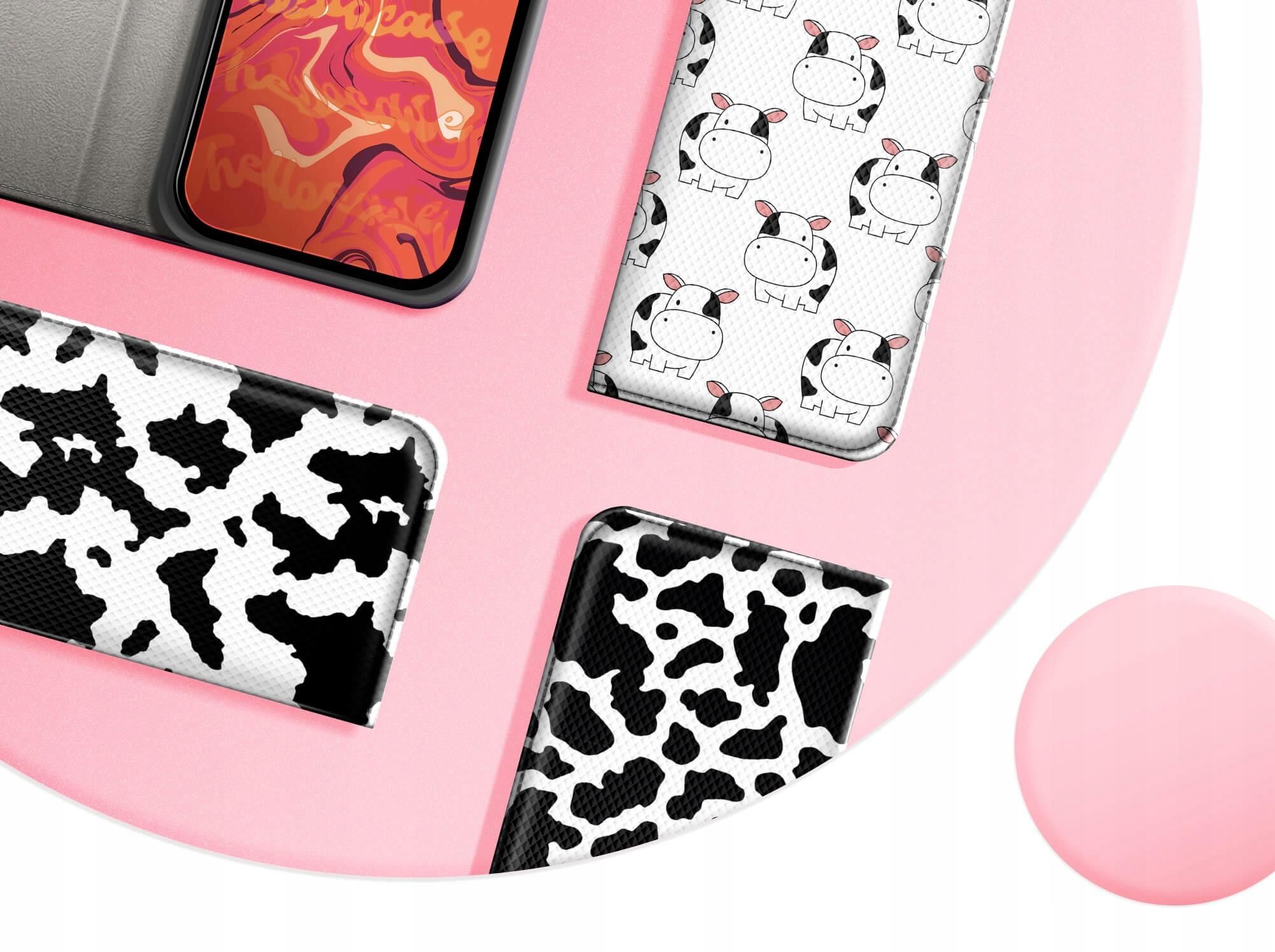 Etui Z Klapką Do Zte Axon 7 Mini Krowa Łaty Plamki Futerał Pokrowiec ...