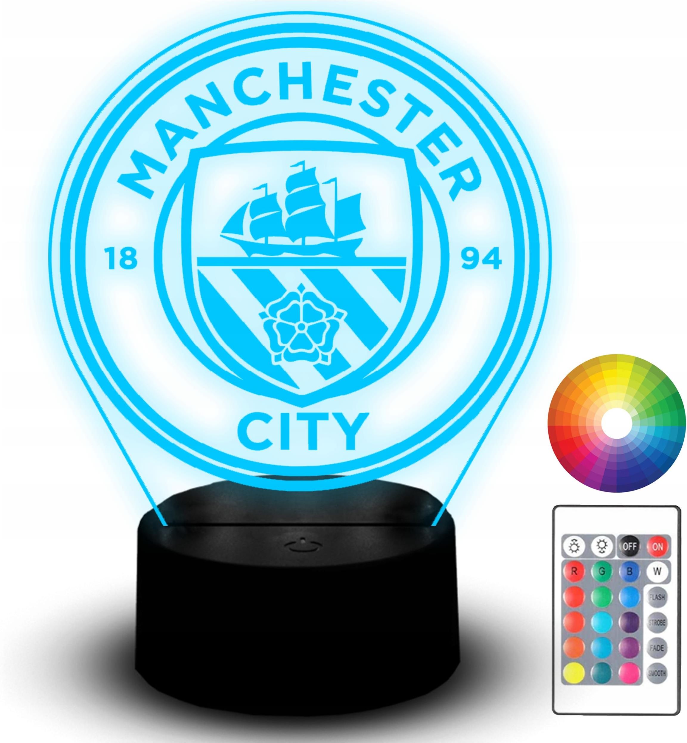 Lampka Nocna Led Piłka Nożna Manchester City 3D - Ceny i opinie - Ceneo.pl