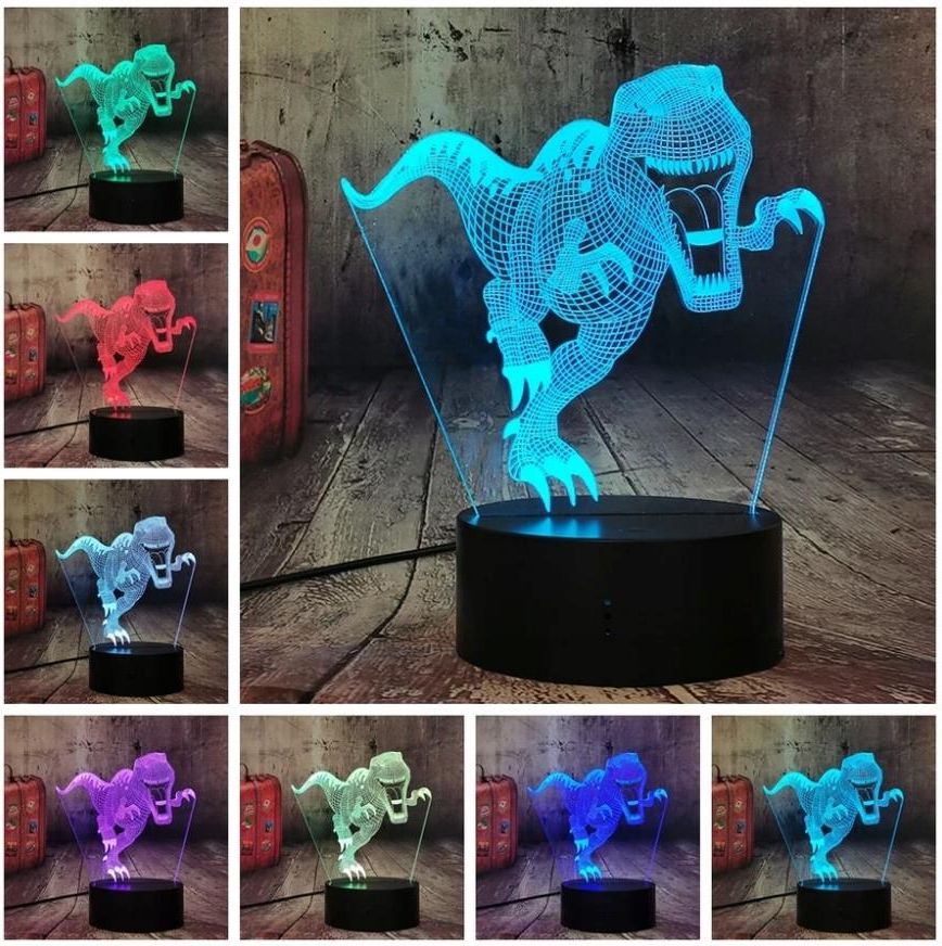Lampka 3D Led Dinozaur T-Rex Usb/Baterie Pilot - Opinie i atrakcyjne ...