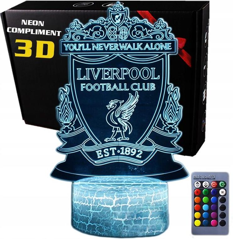 Lampka 3D Nocna Led Usb Liverpool - Opinie i atrakcyjne ceny na Ceneo.pl