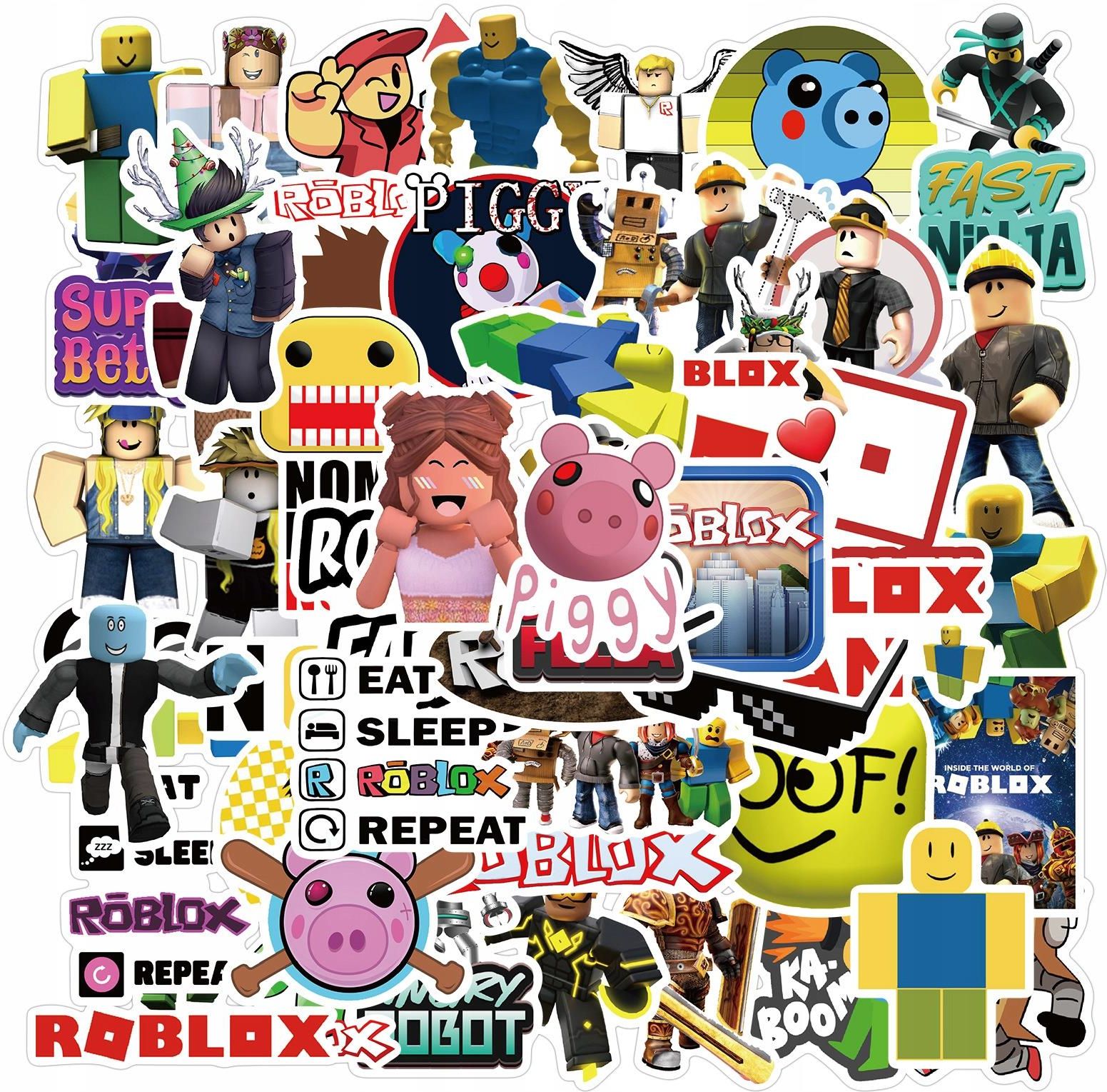 Roblox Naklejki Wodoodporne Gamingowe Zestaw Mix 50Szt. Stickerbomb ...