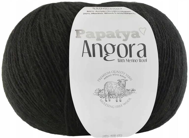 Papatya Włóczka Angora Merino 550m Bordowy 3250 1641798095 - Ceny i ...