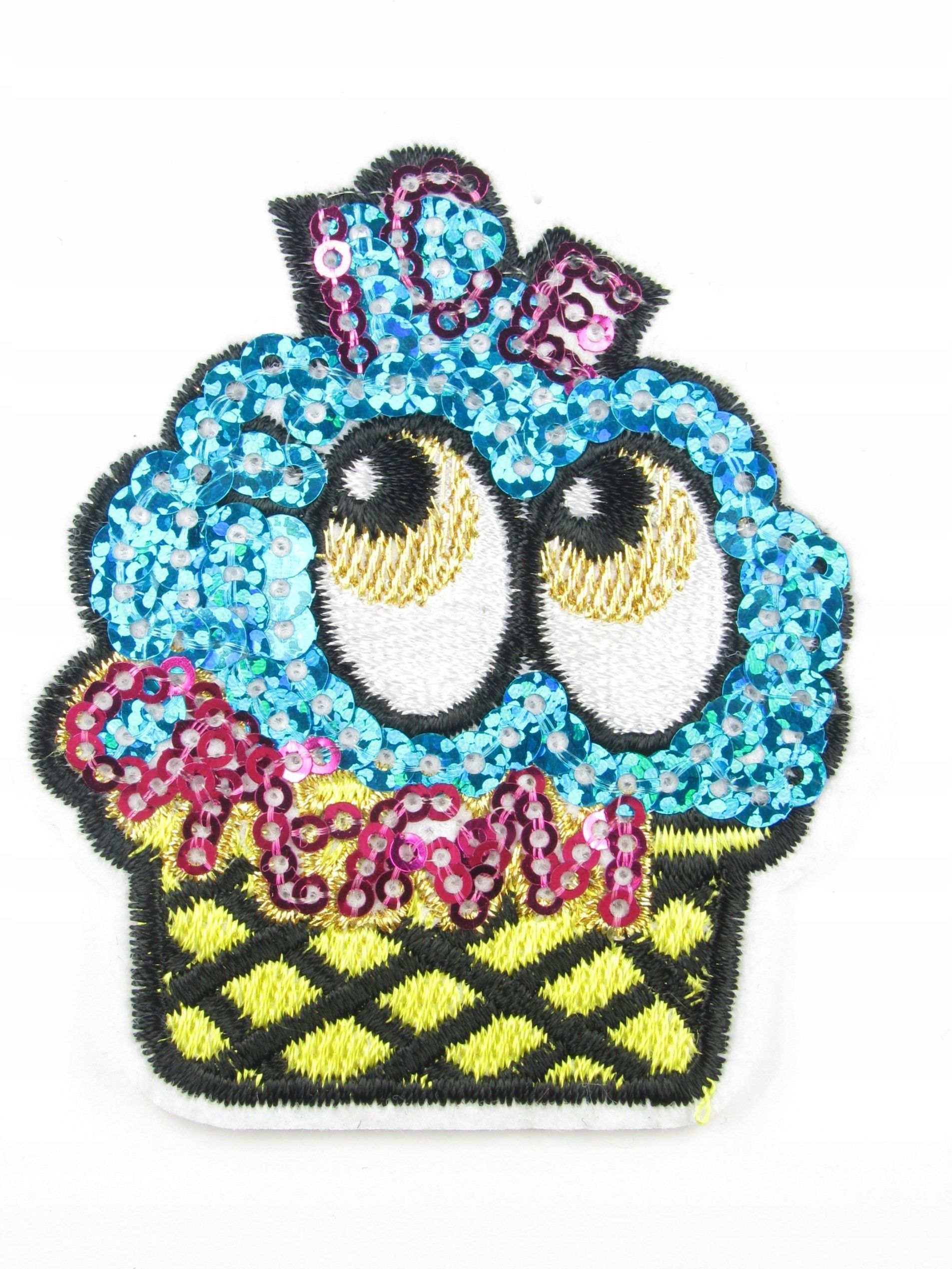 Naszywka Termo Cekinowa Muffinka Z Oczami 6x7,5cm 1620030750 - Ceny i ...