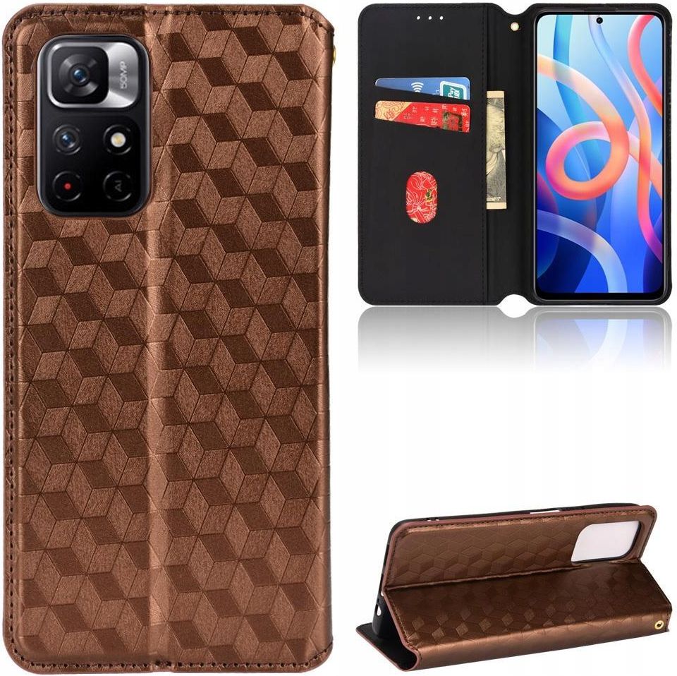 Case For Xiaomi Redmi Note 11S 5G Magnetic Closure Wallet Pu Leather 3D ...