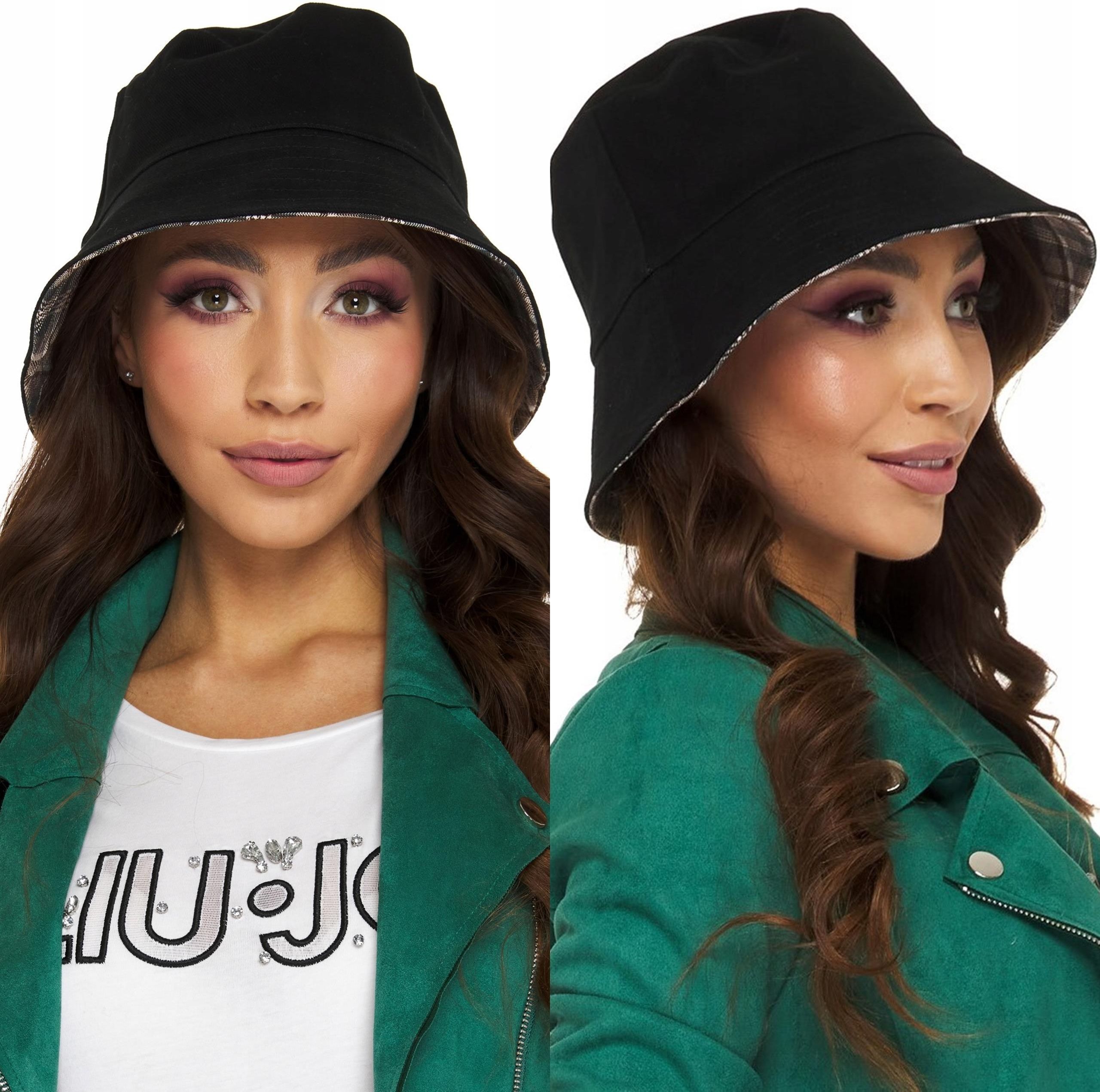 Czapka Bucket Hat bawełniana czarny Kapelusz krata - Ceny i opinie - Ceneo.pl