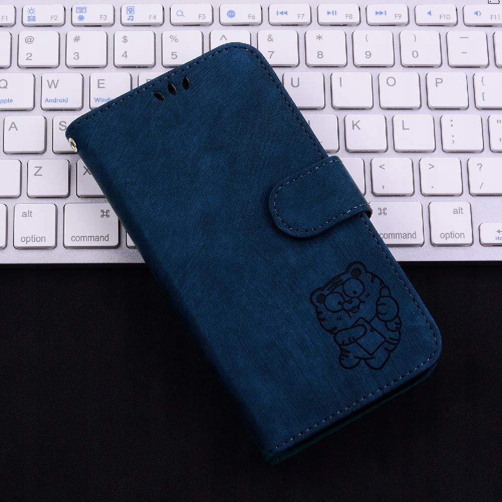 Case For Honor X7 Card Pocket Wallet Case Embossed Cute Tiger Flip ...