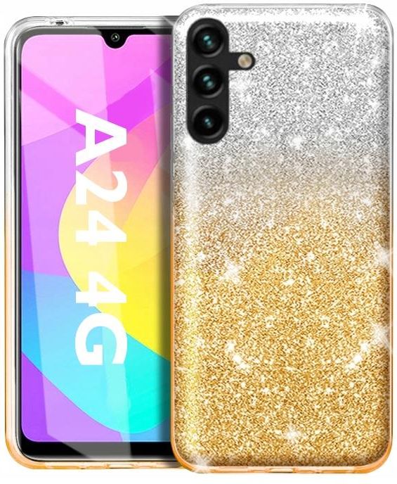 Back Case Bling do Samsung Galaxy A24 4G/A25 5G Złoty - Etui na telefon ...