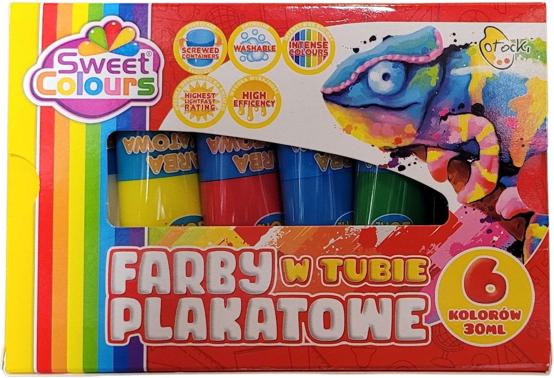Farby Plakatowe W Tubie 6 Kol. 30Ml Sweet Colours Otocki - Ceny i ...