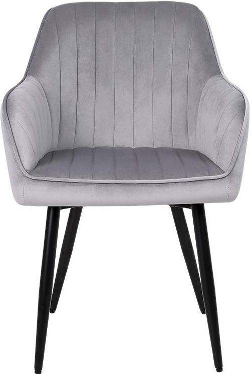 Velaco Krzesło Fotel Welurowy Tapicerowany Lila Szary Nogi Czarne Gr Bl ...