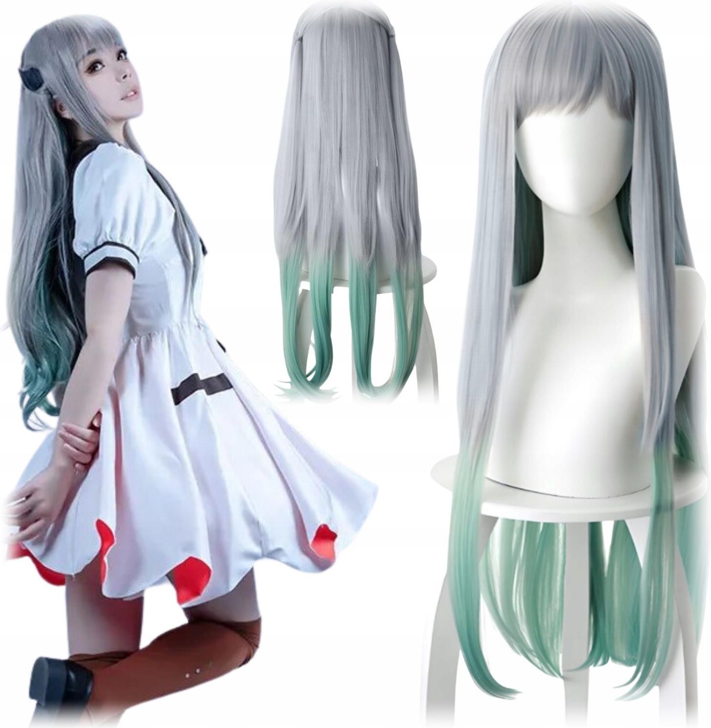 Zolta Peruka Włosy Syntetyczne Yashiro Nene Anime Halloween Kolorowe ...