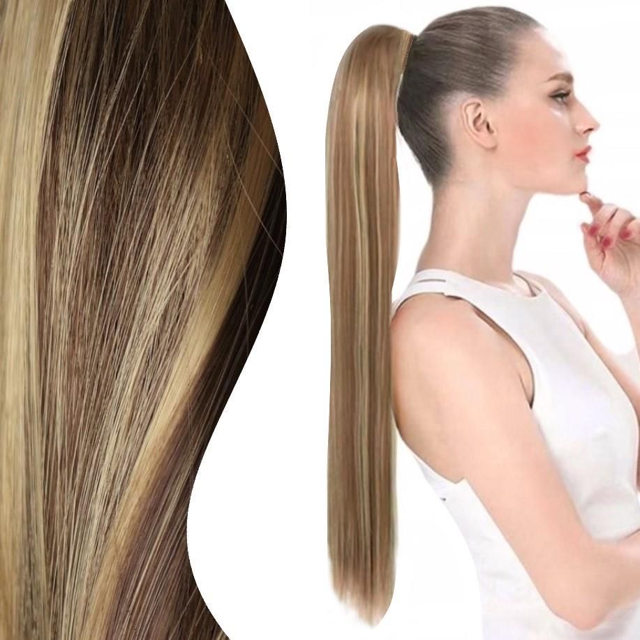 Doczepiany Kucyk Kitka Dopinka Włosy Brąz Pasemka - Ceny i opinie ...