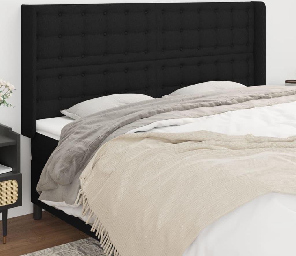 Vidaxl Zagłówek Uszak Czarny 163X16X118/128 Cm Tkanina 124862 - Opinie ...