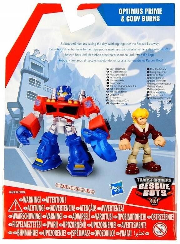 Hasbro Transformers Rescue Bots Optimus Prime & Cody Burns A2108 - Ceny ...