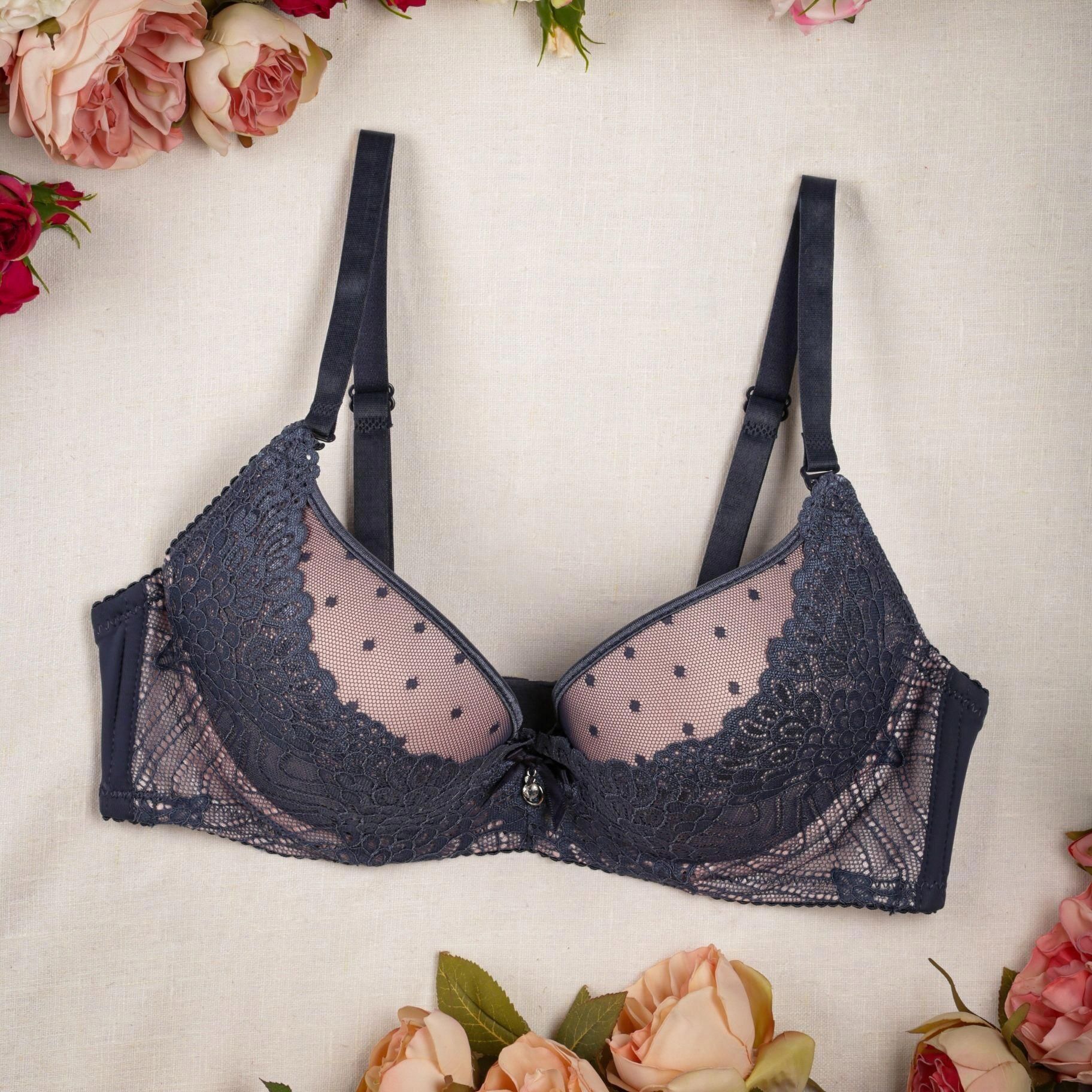 Born2Be Granatowy Biustonosz damski 85B Push-up - Ceny i opinie - Ceneo.pl