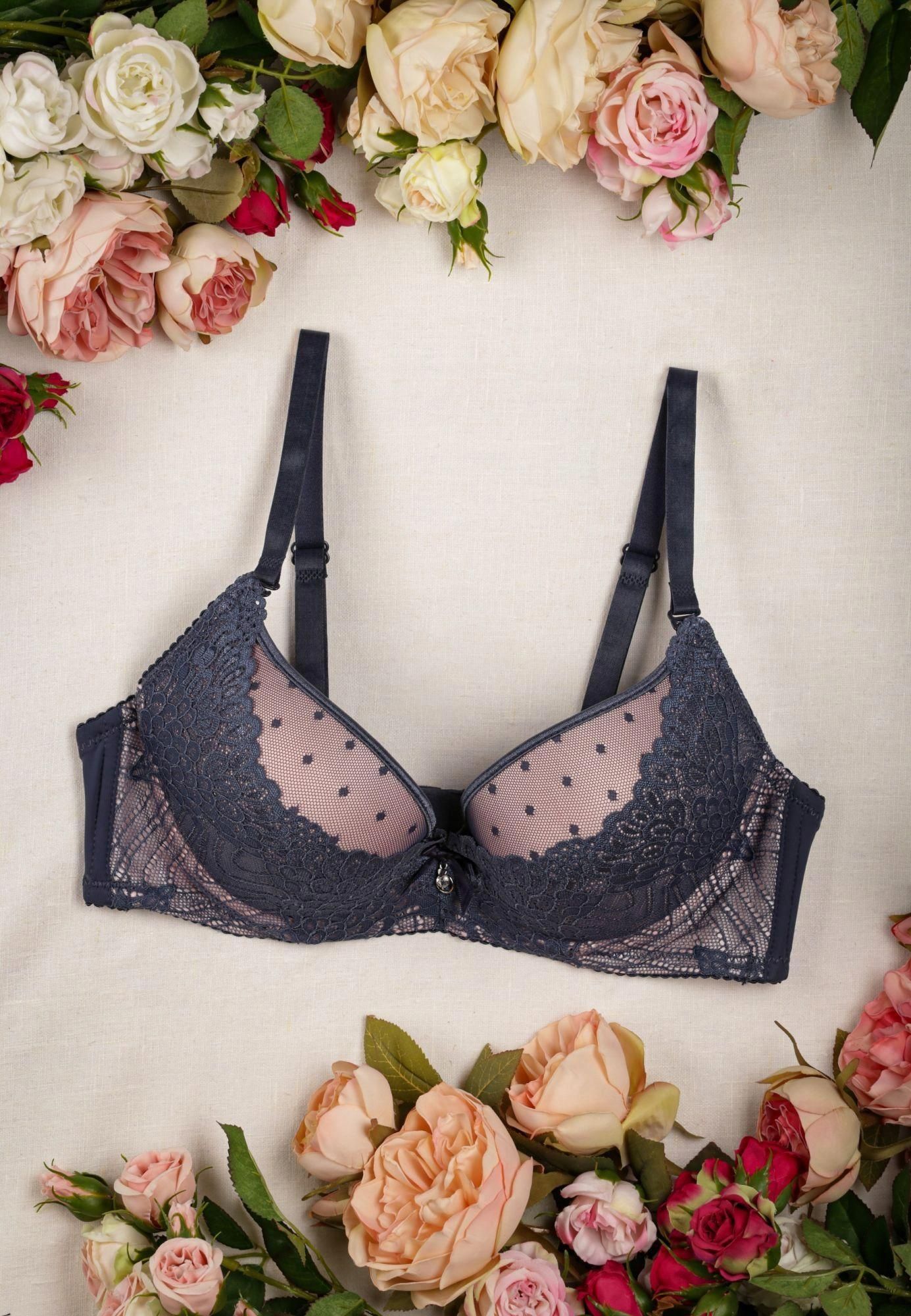 Born2Be Granatowy Biustonosz damski 85B Push-up - Ceny i opinie - Ceneo.pl