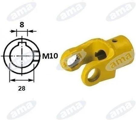 Ama Cardan Widłak Ciągnikowy Kat 4, Na Krzyżak 27X74,6Mm Fi 28, Klin 8 ...