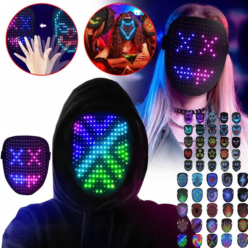 Maska Led Z Zmiany Twarzy Za Pomocą Gestów Najfajniejsze Maski ...