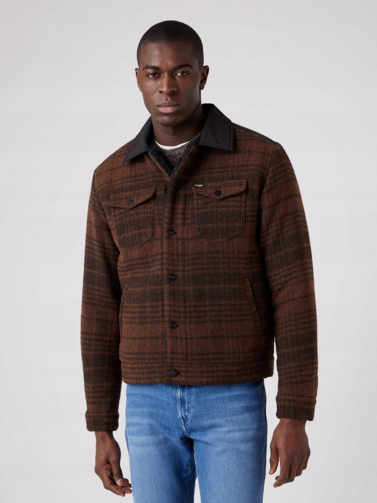 Wrangler Wool Trucker Jacket Brown W4E0SGXEP 4XL - Ceny i opinie - Ceneo.pl