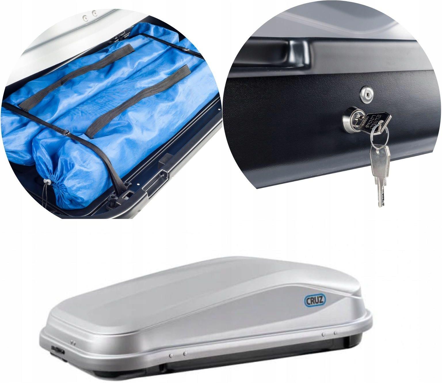 Autoboks Cruz Bagażnik Dachowy Box Na Dach Easy 320L 132X78X36Cm ...