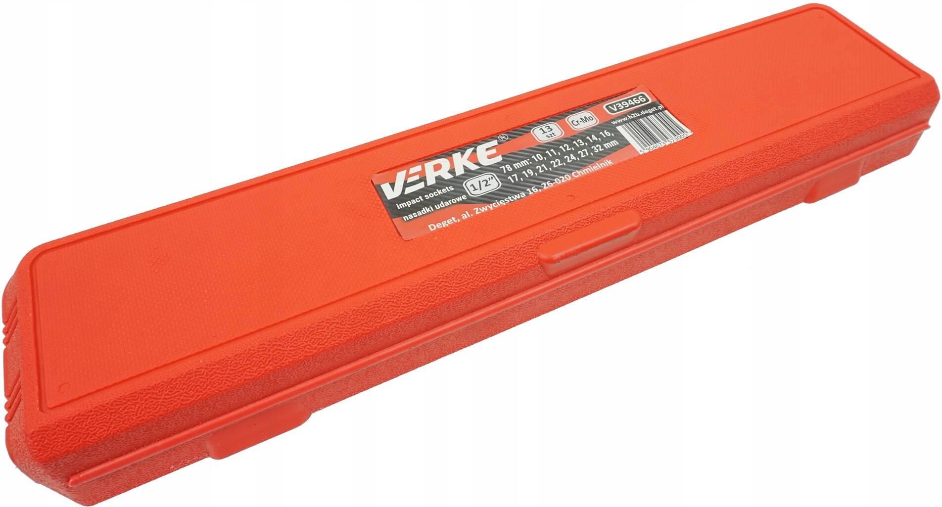Verke Nasadki Udarowe 1/2 Długie Zestaw Nasadek Udarowych Kluczy ...