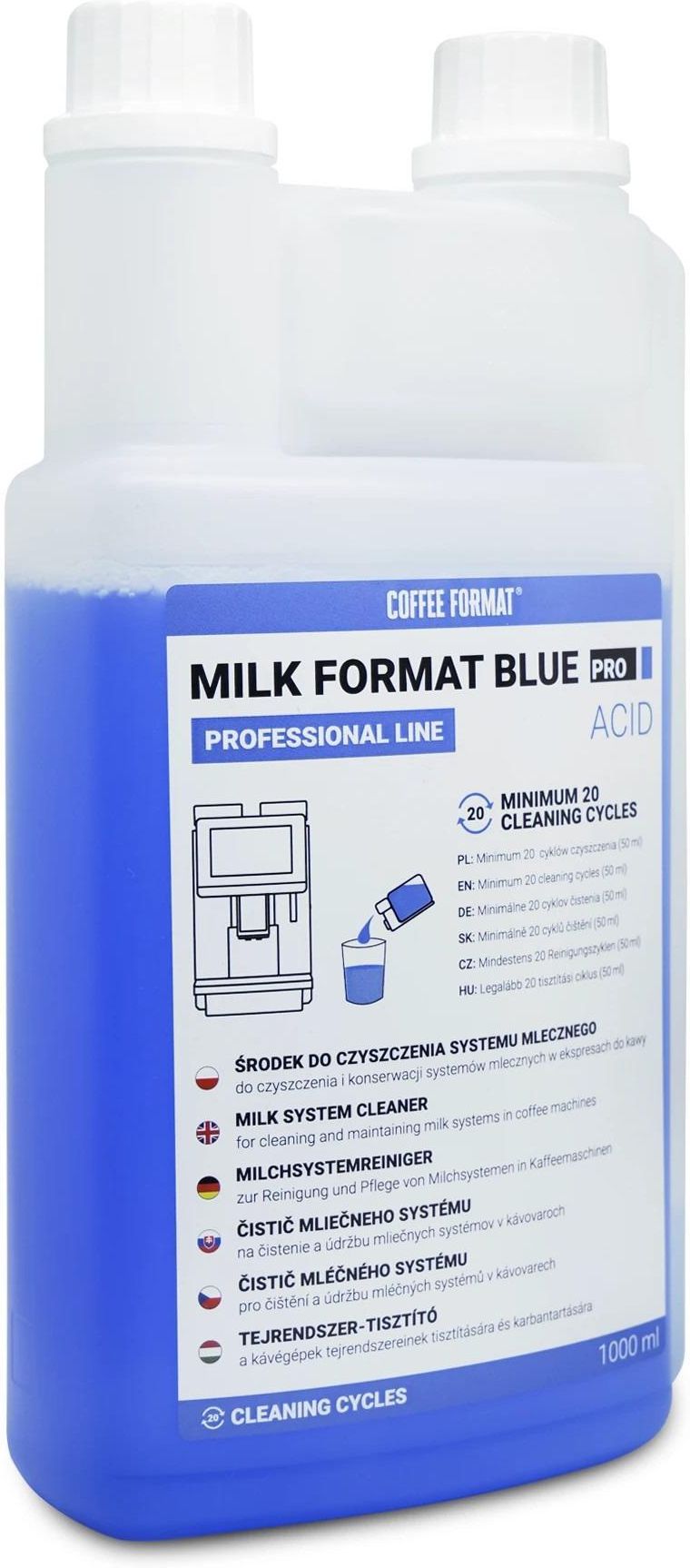 COFFEE FORMAT MILK FORMAT BLUE PRO Płyn czyszczący do systemu ...