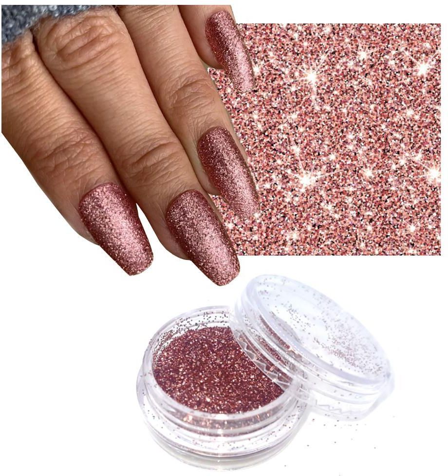 Pyłek Do Zdobienia Paznokci Brokat Różowy Rose Gold - Opinie i ceny na ...