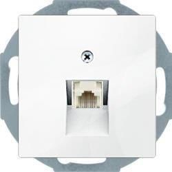 Gniazdo elektryczne Berker Gniazdo 1X Rj45 Q.1 Q.3 Biały Aksamit Hager ...