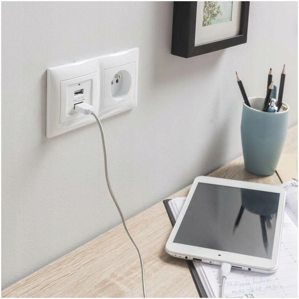 Gniazdo elektryczne 3M Gniazdo Podwójne Usb Biały Lexman - Opinie i ...