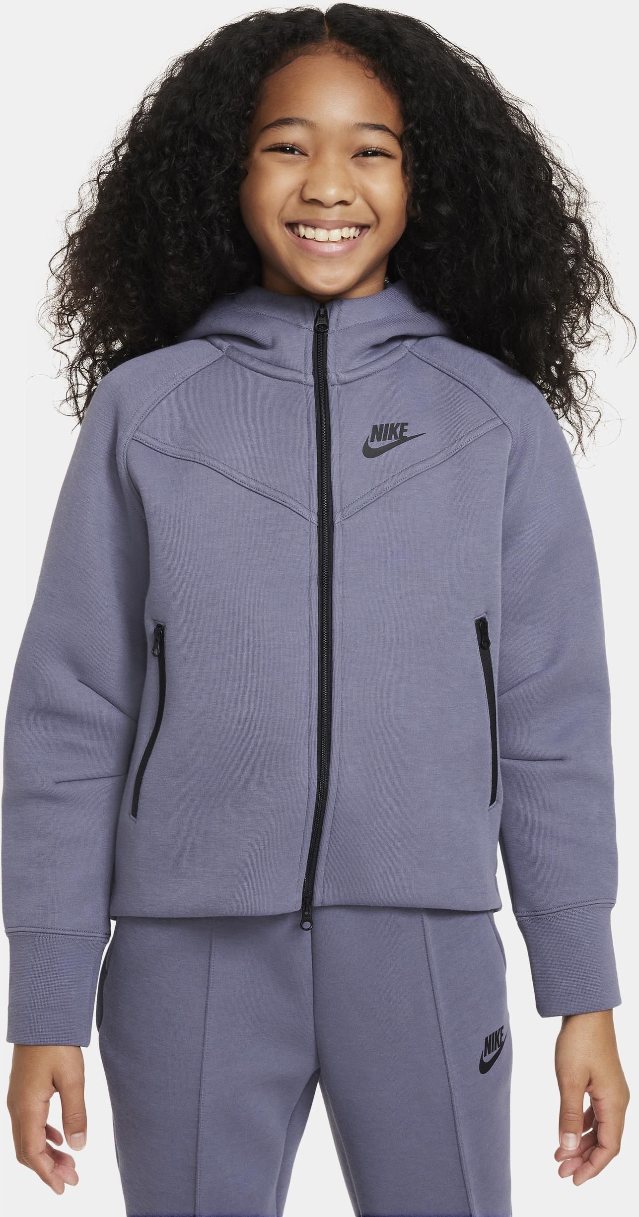 Rozpinana bluza z kapturem dla dużych dzieci (dziewcząt) Nike ...