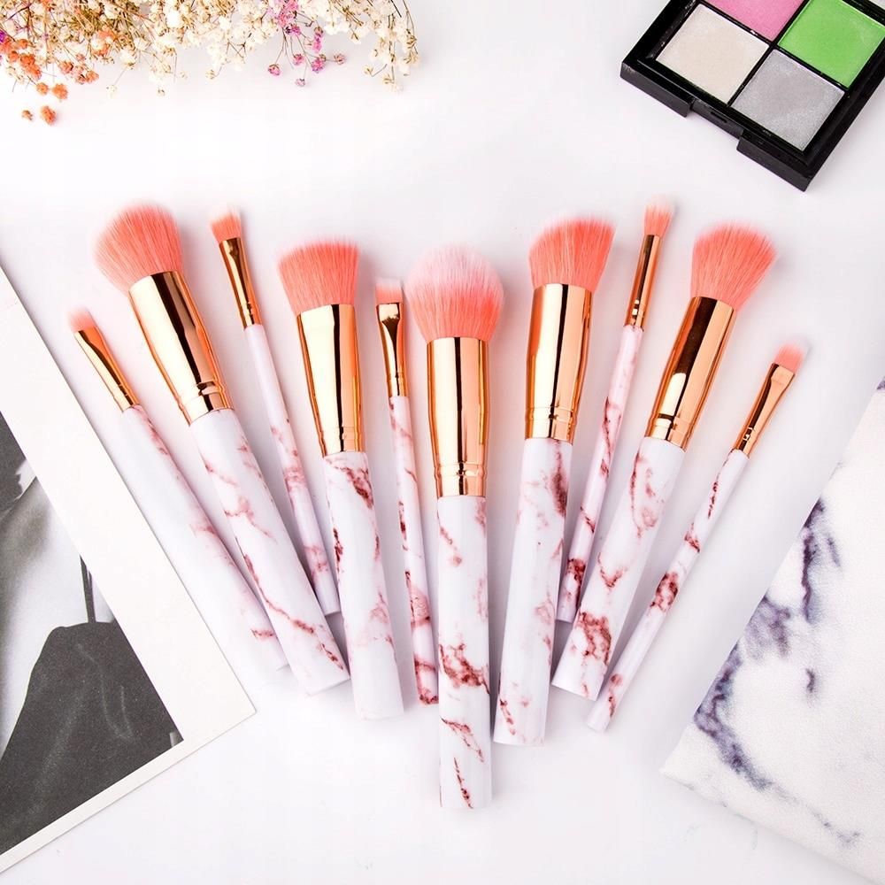 Professional 10Pcs Marble Makeup Brushes Set Soft - Opinie i ceny na ...