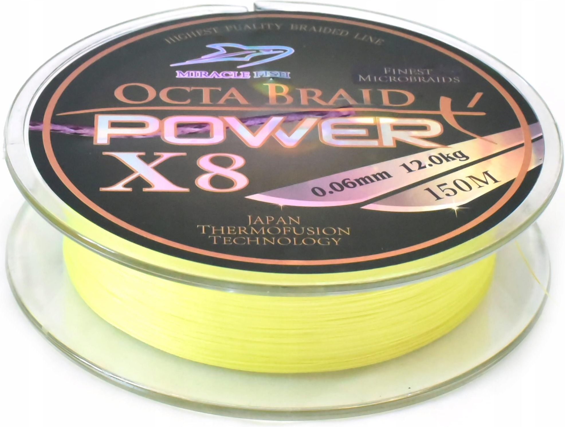 Miracle Fish Plecionka Octa Braid Power X8 Yellow 0,12Mm 150M 70194012 ...