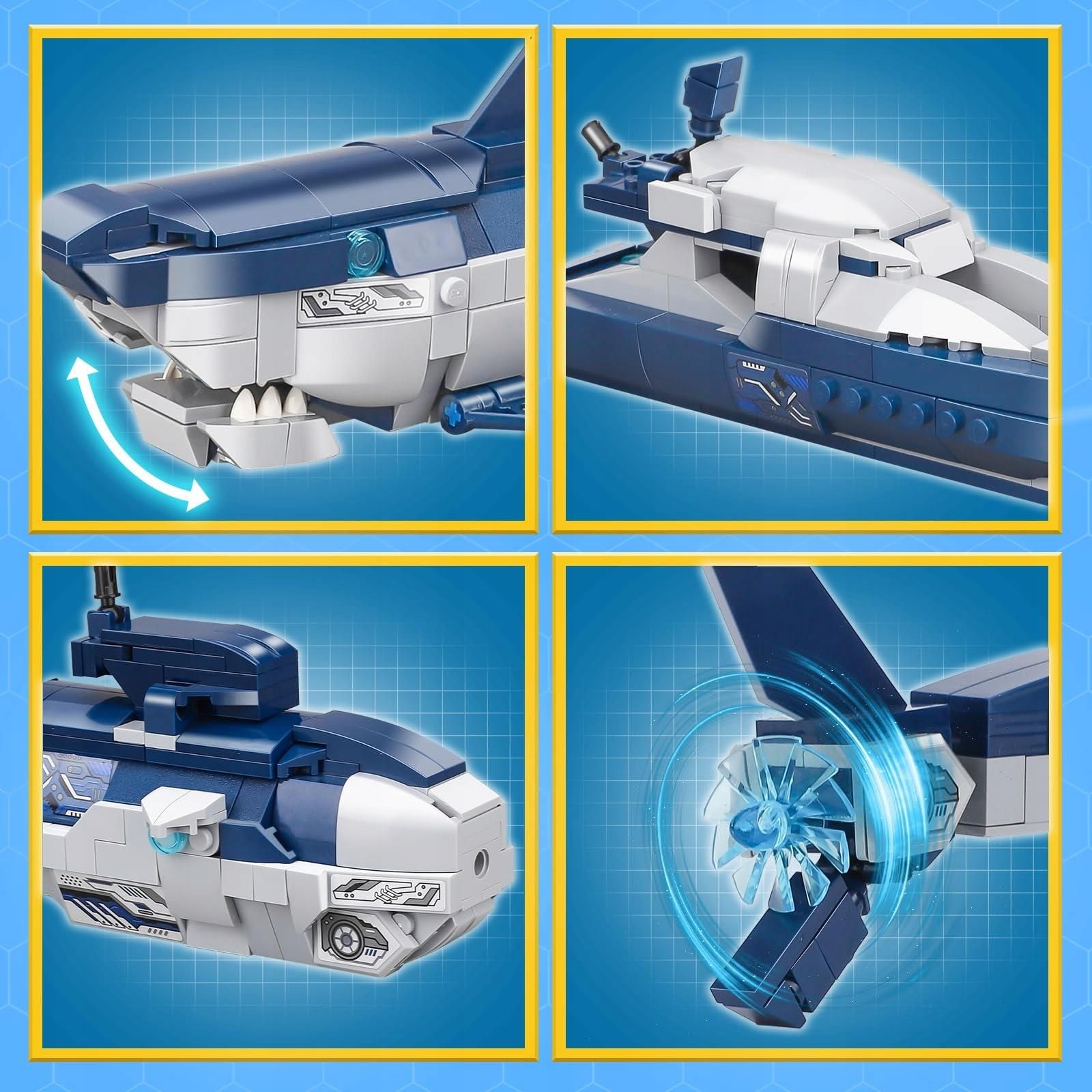 Qman Klocki Ideas Creator Shark 3 W 1 Rekina Łódź Podwodna - ceny i ...