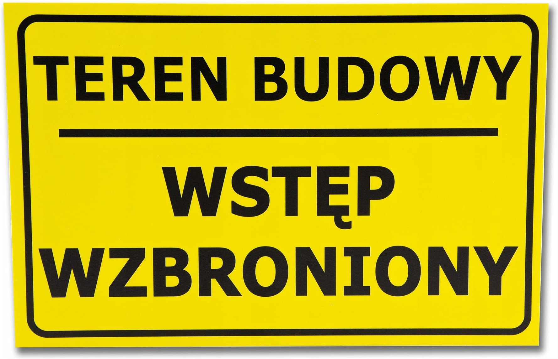 Printima Tabliczka Na Budowę Teren Budowy Wstęp Wzbroniony Znak Zakaz ...