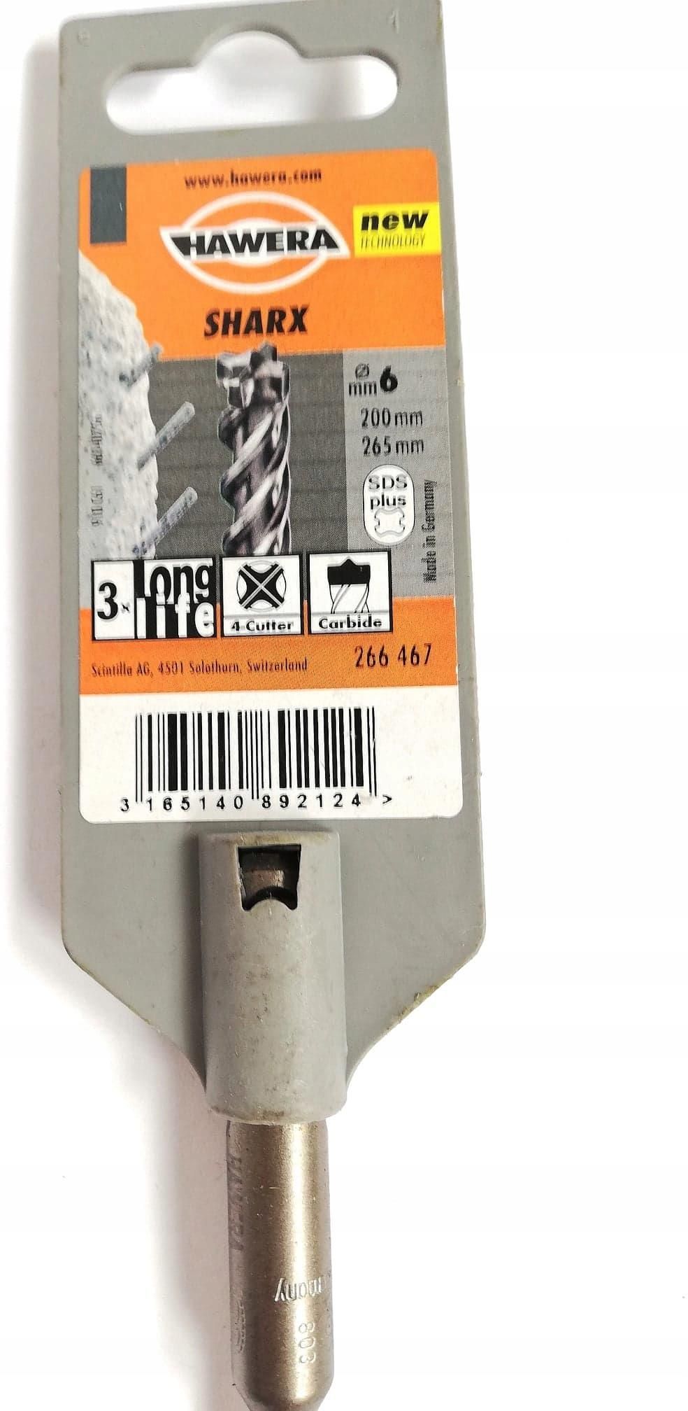 Wiertło Hawera Wiertło Udarowe Sds Plus Sharx 6Mm 200/265 - Opinie i ...