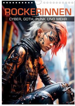 ROCKERINNEN Cyber, Goth, Punk und mehr (Wandkalender 2024 DIN A4 hoch ...