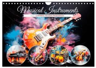Musical Instruments CHARMING MODERN PRESENTATION (Wall Calendar 2024 ...