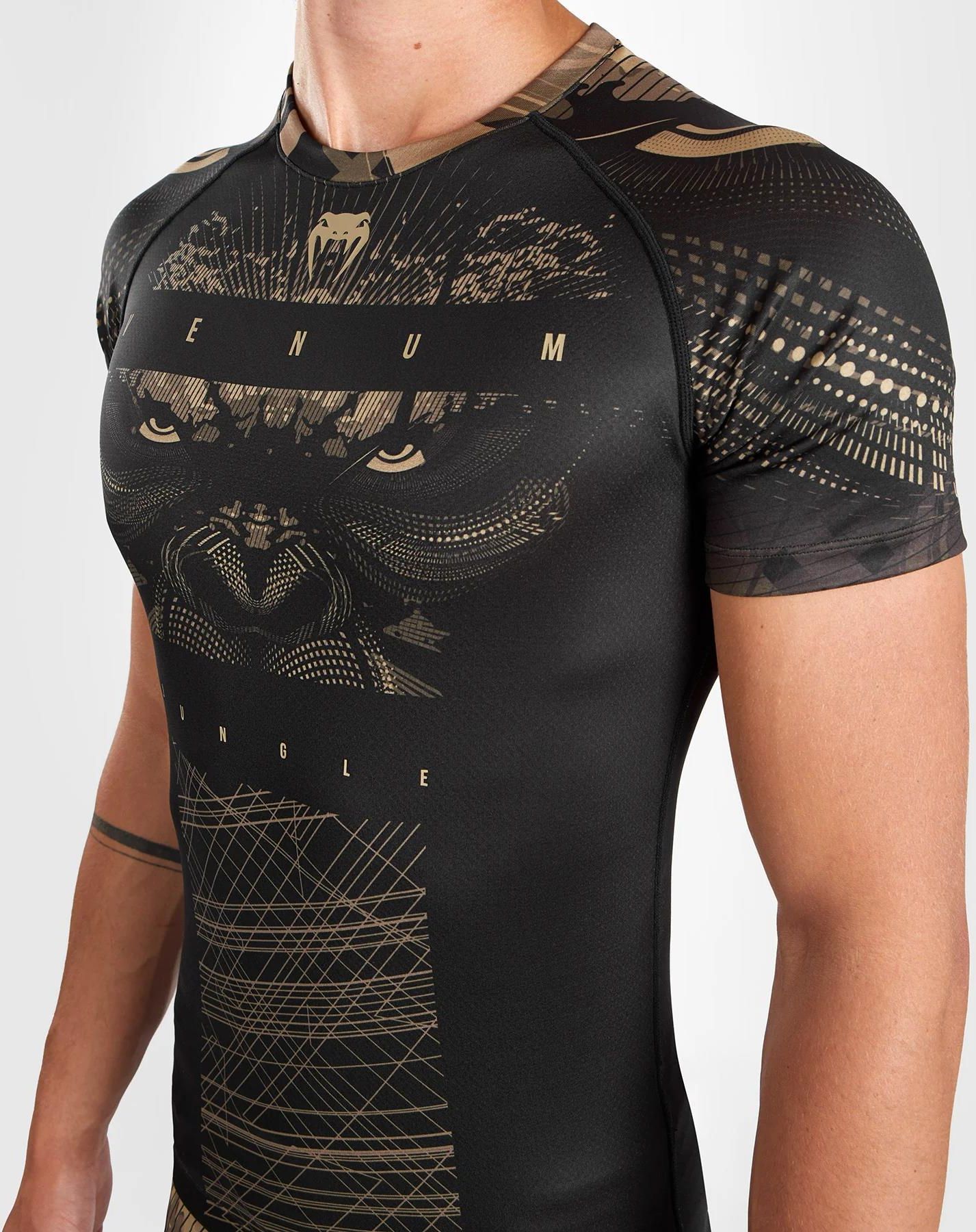 Venum Sklep Venum Rashguard Gorilla Jungle Krótki Rękaw Black Sand ...