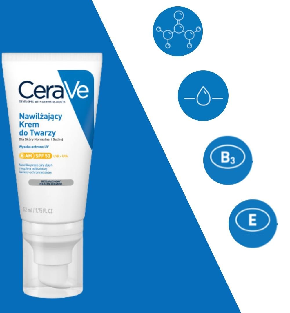 Cerave Zestaw Krem Pod Oczy 14g + Krem Do Twarzy Spf50 52ml + Żel 473ml ...
