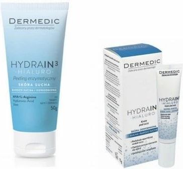 Dermedic Hydrain 3 Hialuro Peeling 50ml + Krem Pod Oczy 15ml - Opinie i ...