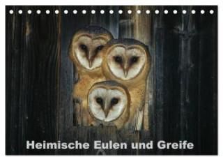 Heimische Eulen und Greife (Tischkalender 2024 DIN A5 quer), CALVENDO ...