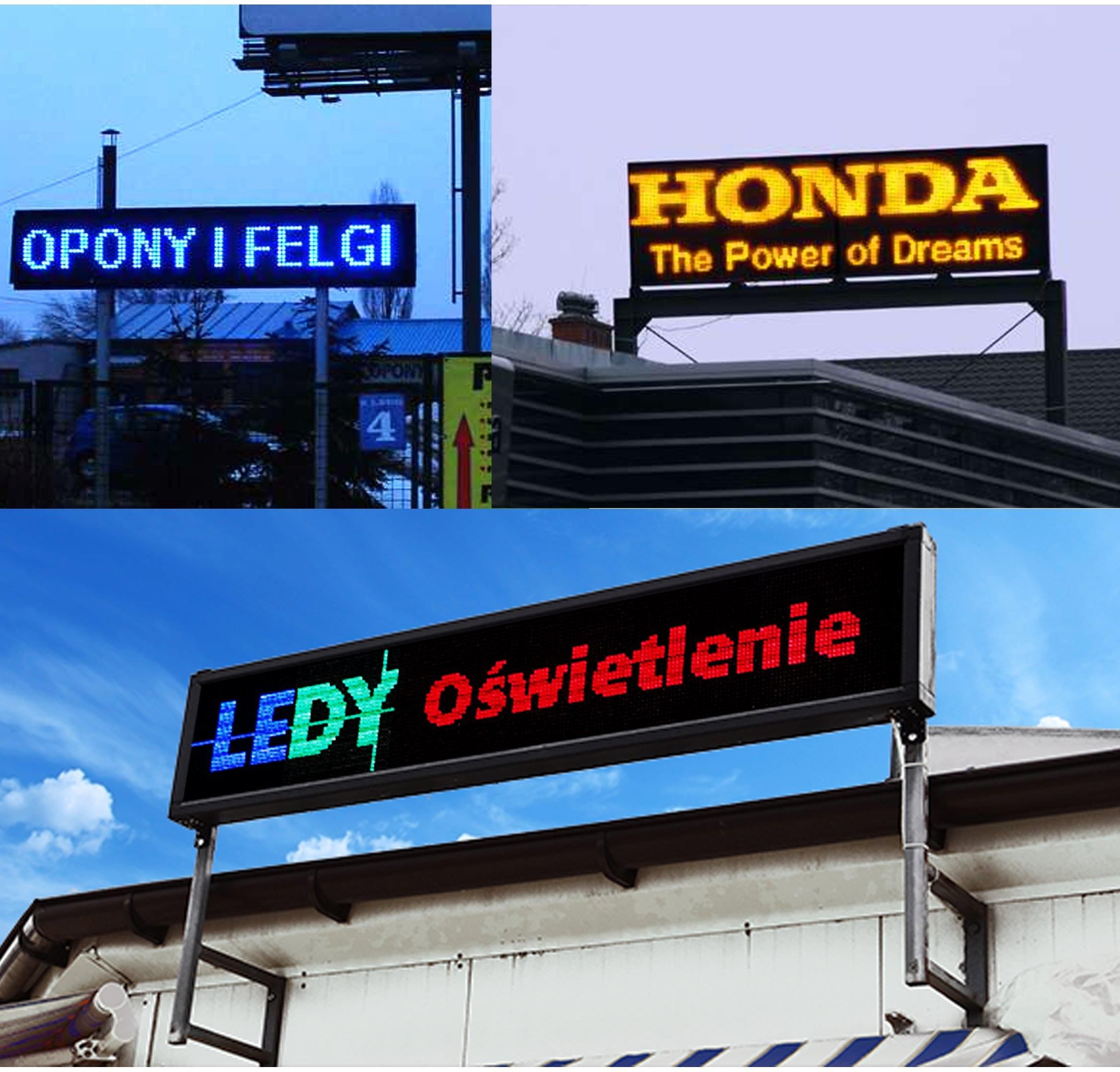 Tablica Reklama Świetlna Led Ekran Panel 100X20cm - Ceny i opinie ...