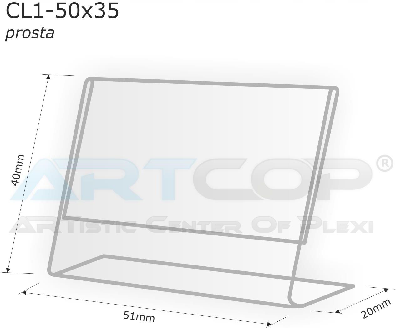 Artcop Cenówka Z Plexi Stojak Na Opis Cenę Cl1-50X35 10Sz - Ceny i ...