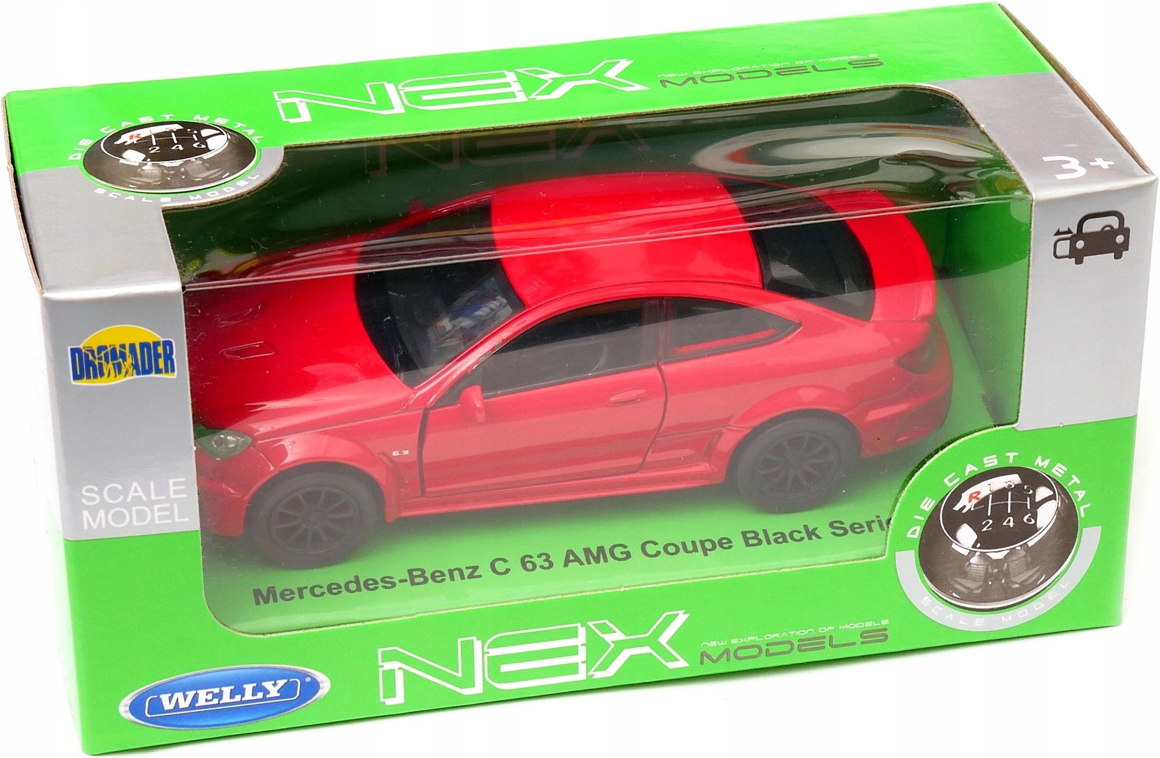 Welly Mercedes Benz C63 Amg 1:34 39 Czerwony 43675 - Ceny i opinie ...