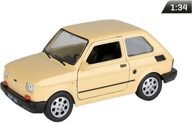Welly Fiat 126P Maluch Model 1:34 Prl Kremowy Metalowy - Ceny i opinie ...