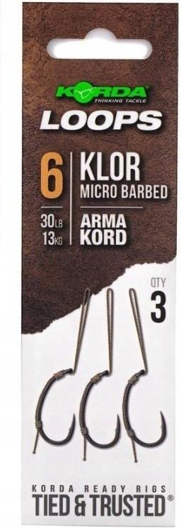Korda Przypon Loop Rigs Klor 3Szt 30Lbs Rozmiar 6 KRR013 - Ceny i ...