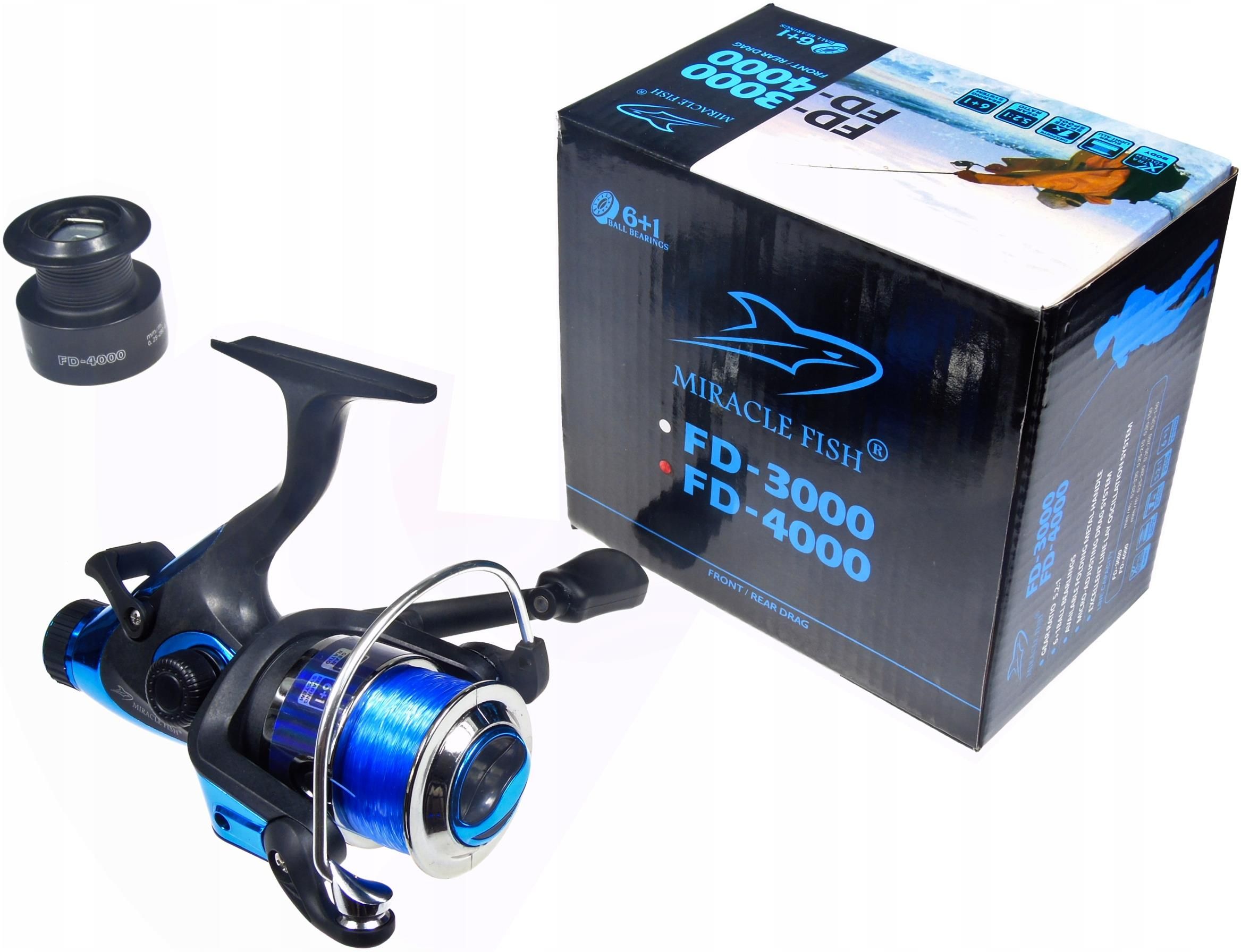 Miracle Fish Kołowrotek Feeder Karp 4000 5.2 1 7 Łożysk Z Żyłką ...