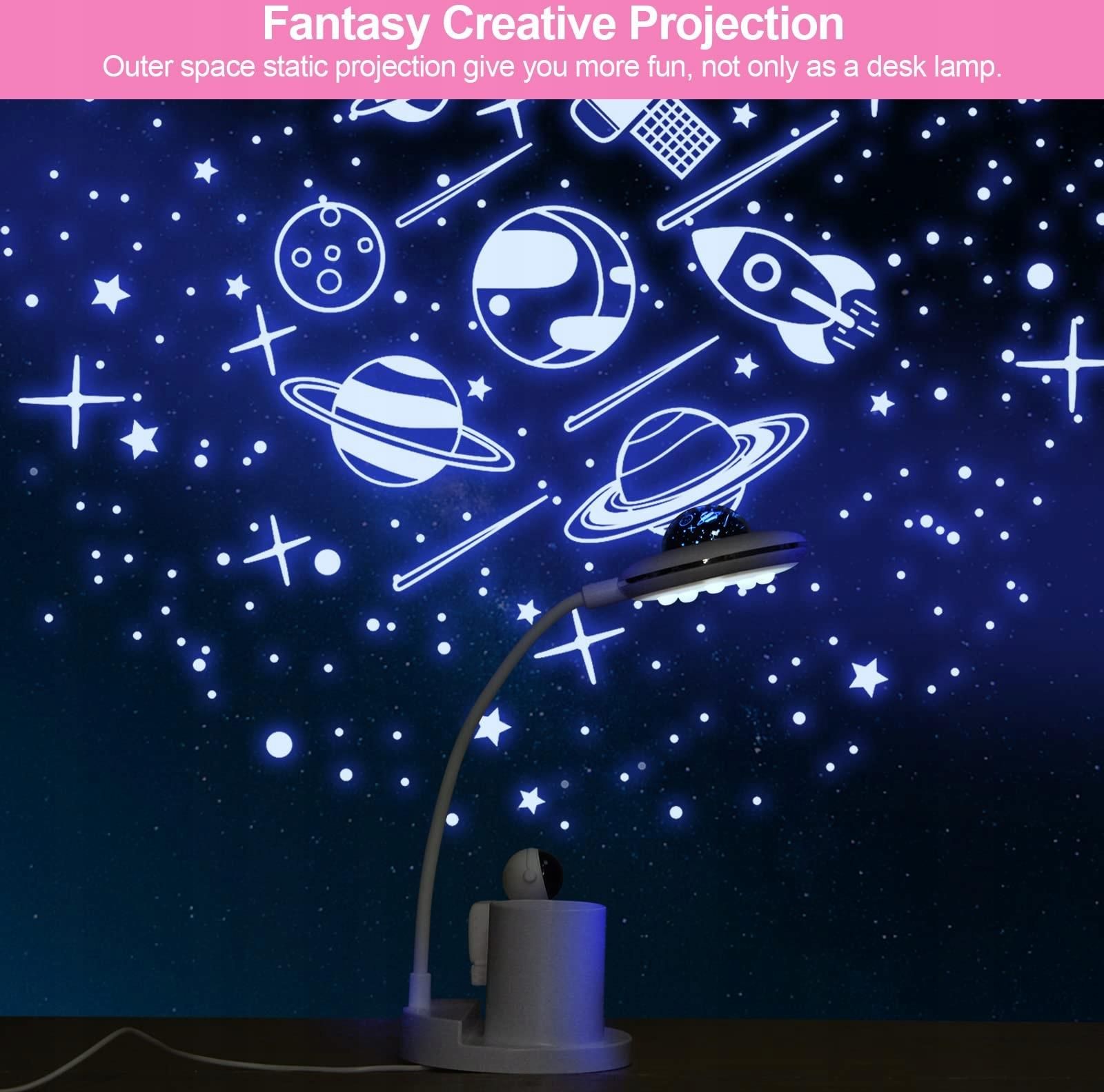 Xikle Rood Lampa Biurkowa Led Kosmos Z Astronautą Projekcją - Opinie i ...