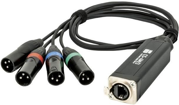 Showgear Cs-4M/3 - 4-Channel Dmx Shuttle Snake Via Network Cable ...