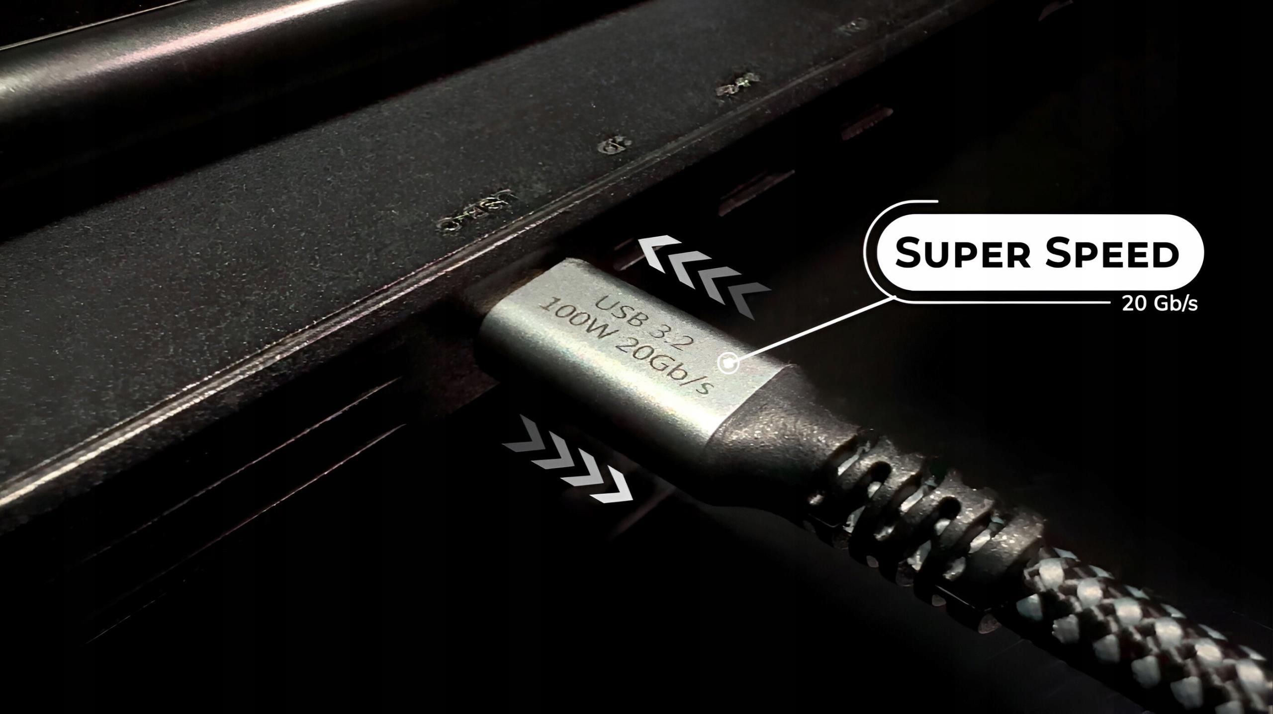 Deko Kabel 1m Usb-c Usbc Szybkie Ładowanie USB3.2 Thunderbolt 4K@60Hz ...